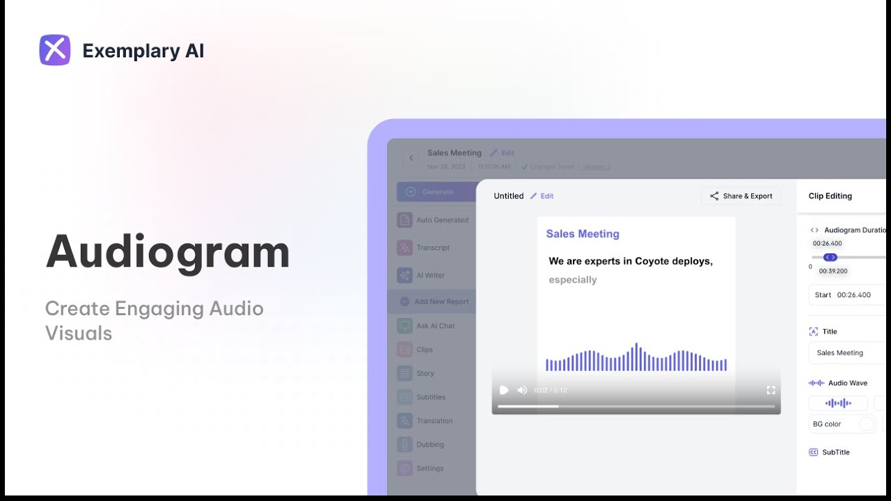 How to create Audiograms | Exemplary AI - YouTube