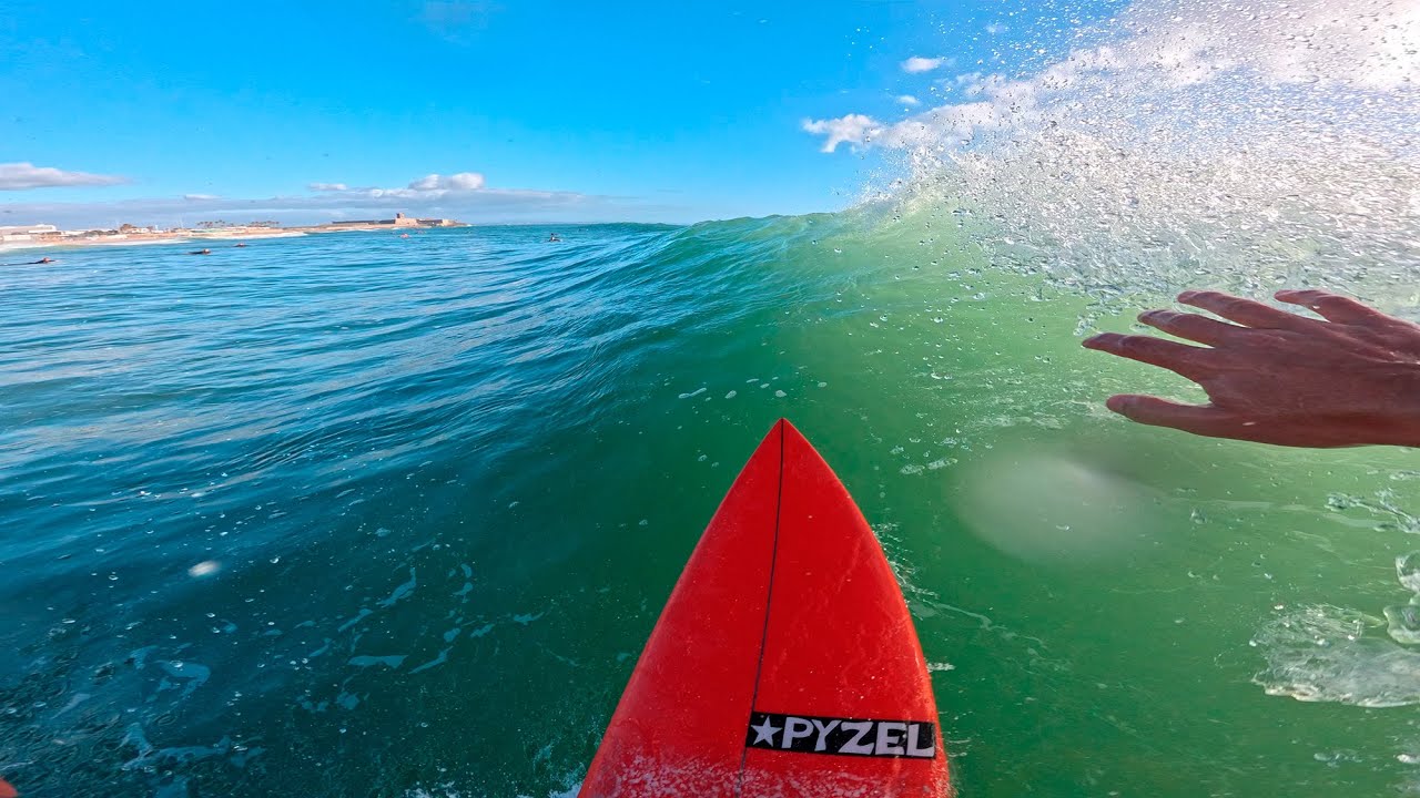 Relaxing afternoon surf session at Carcavelos - YouTube