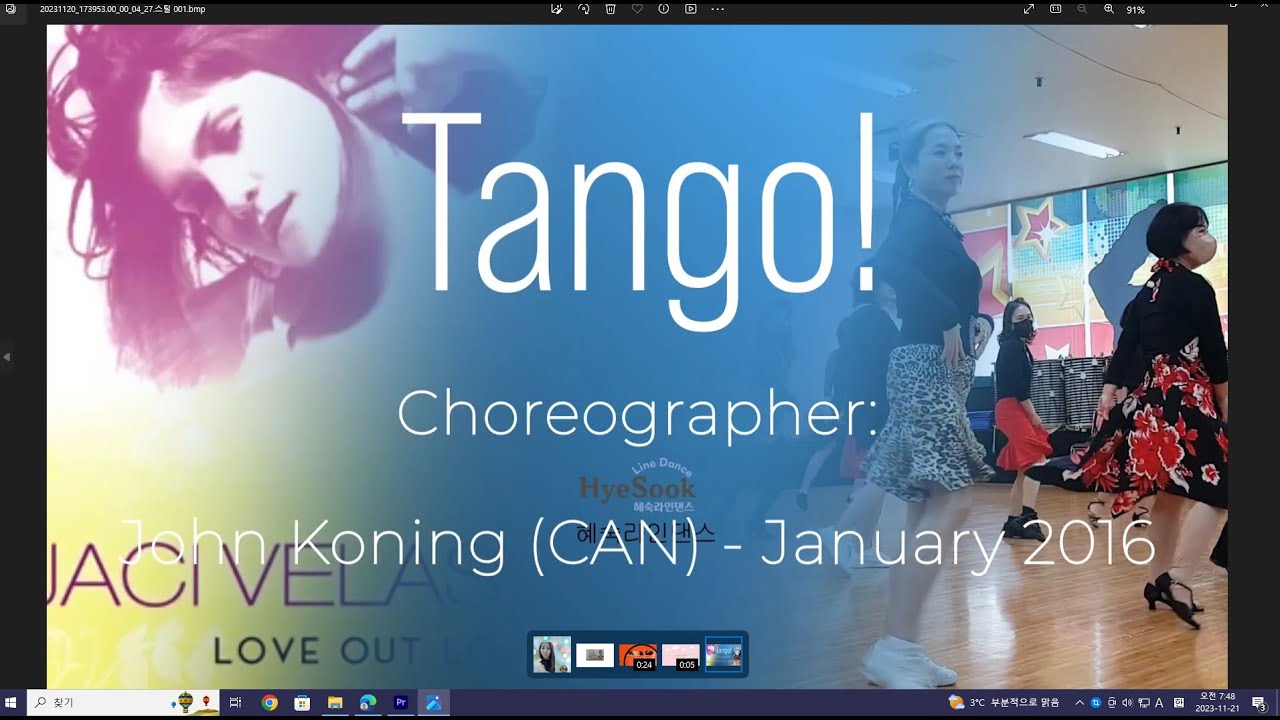 Tango !💃 Line Dance | Advanced Beginner | 사랑을 주고 받는 불타는 춤 ☔💃탱고 초급 라인댄스 - YouTube