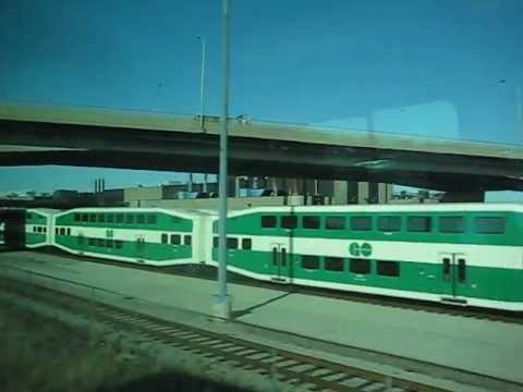GO trains at Mimico Station March 2013 - YouTube