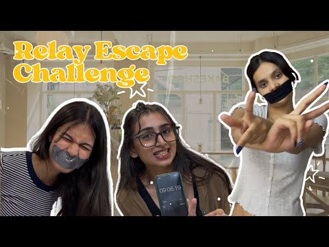 Relay Escape Challenge  (Jiya vs Aisha vs Lisa) #funchallenge