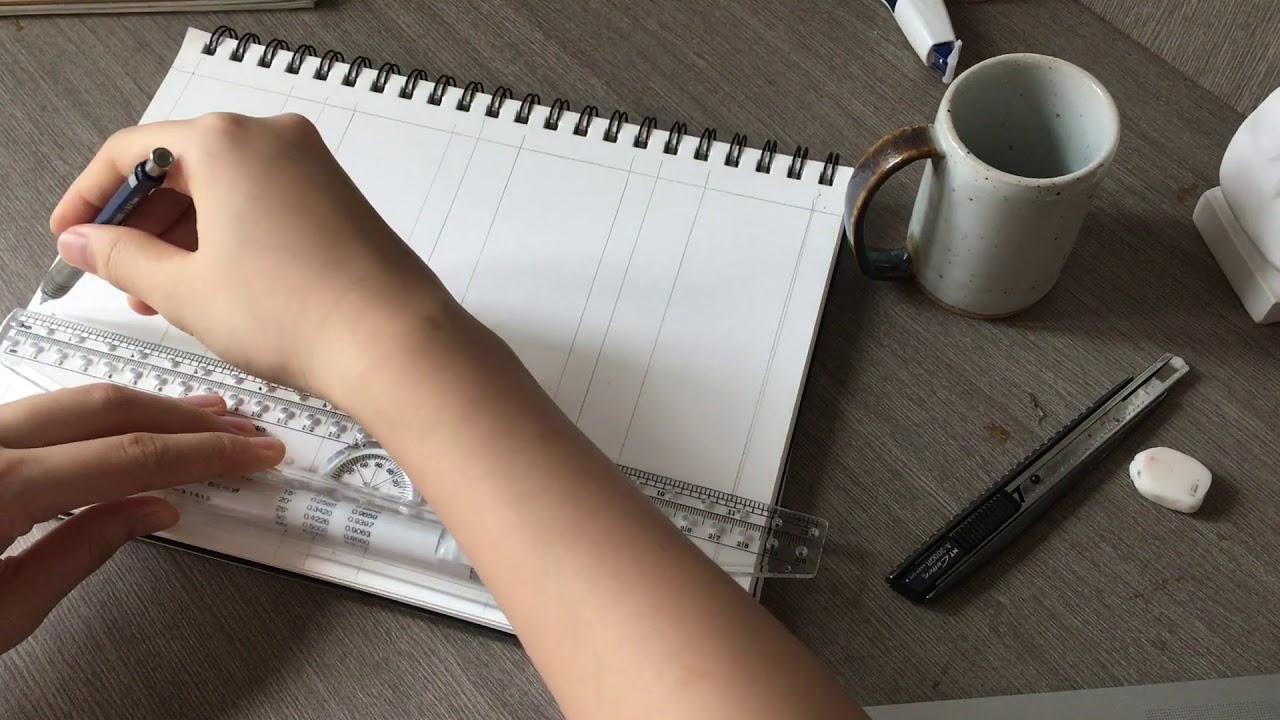 How to use a Parallel Ruler to draw Orthographic - YouTube