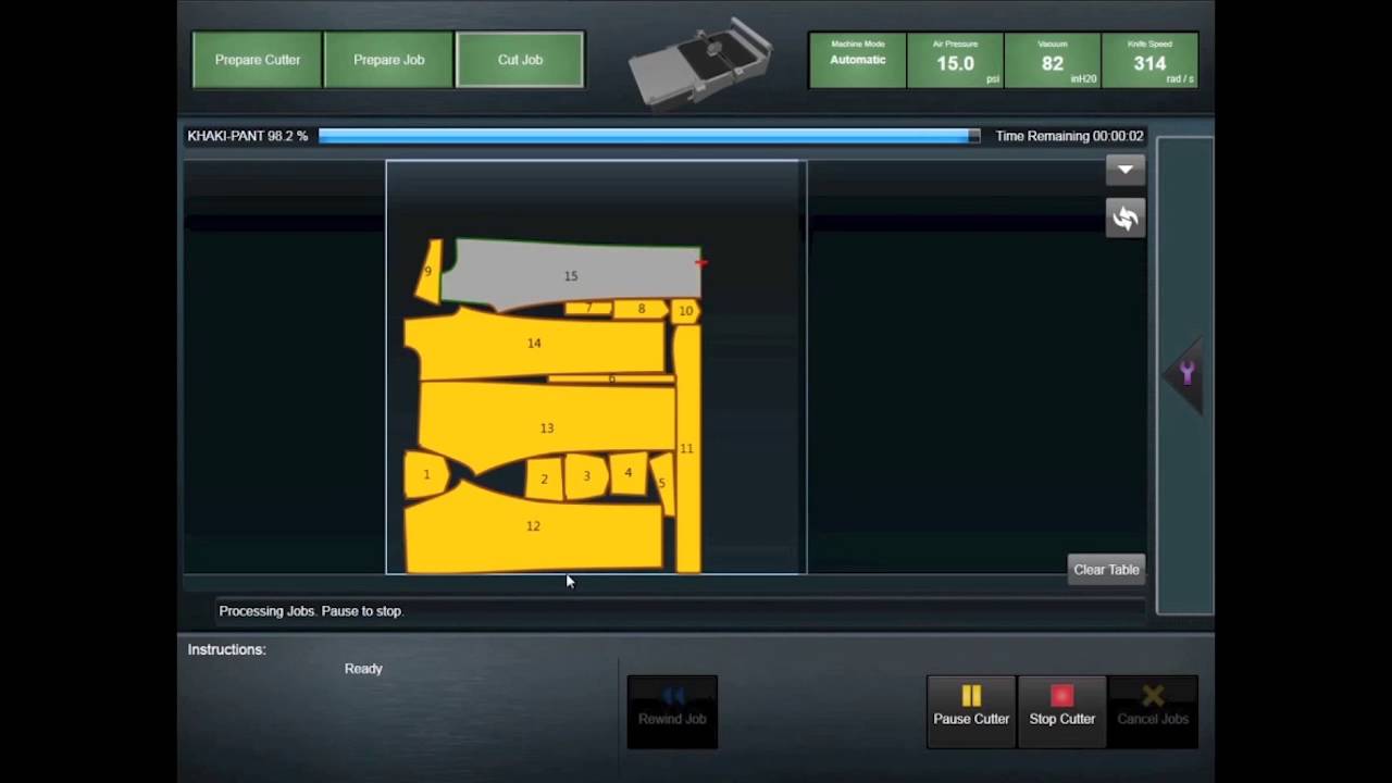 Gerber Technology Paragon Cutter - KERI Interface - YouTube