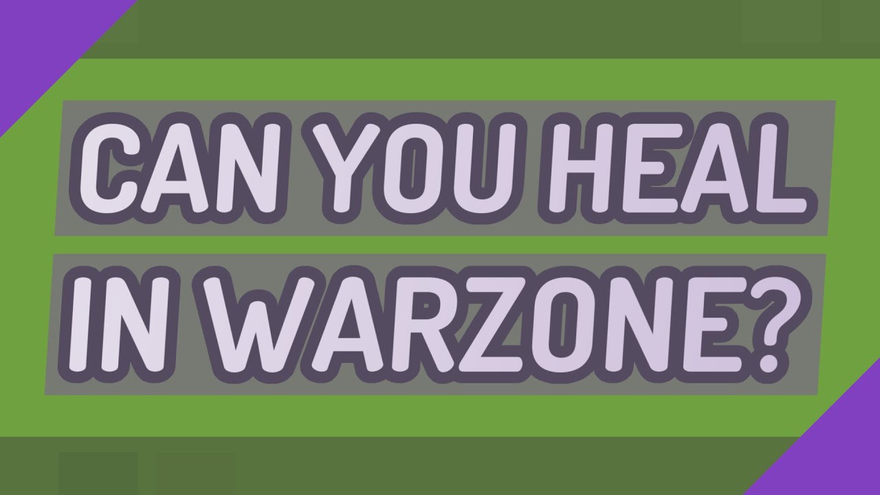 Can you heal in warzone? - YouTube