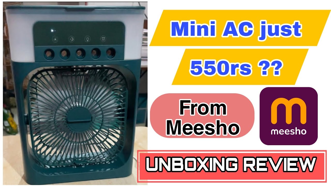 Mini AC cooler from Meesho. Full unboxing video. Buy link and review in ...