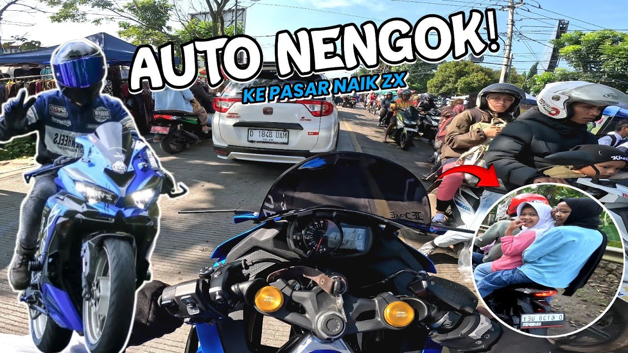 Zx25r Melintas Ke Pasar! Bikin semua orang Melongo - YouTube