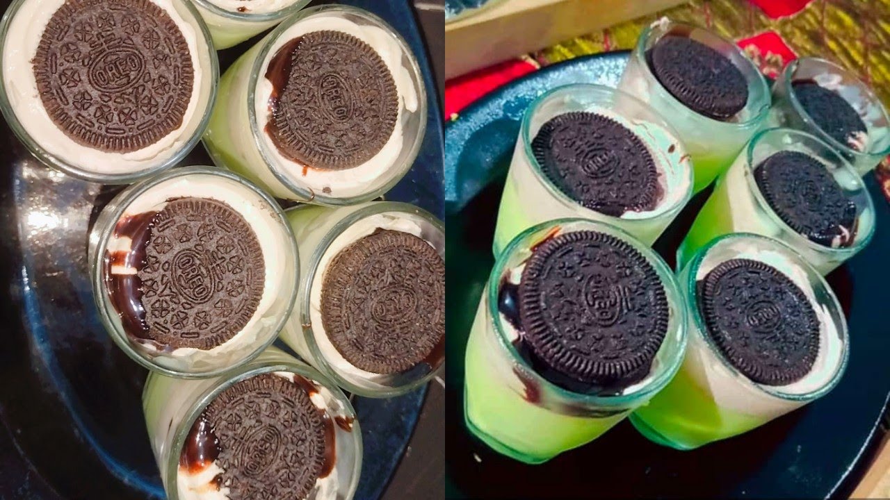 Oreo custurd shots||simple and easy recipe for party,buffer,dawat # ...