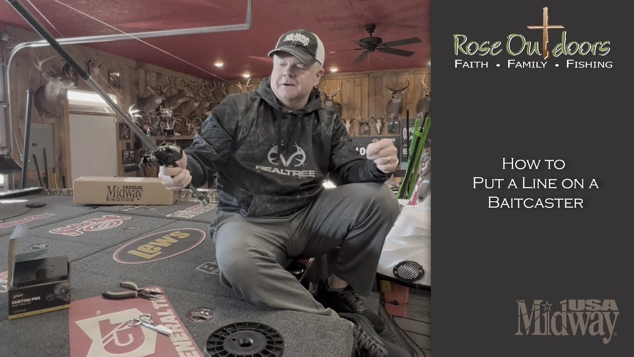 How to Put Line on a Baitcaster | Pro Angler Mark Rose - YouTube