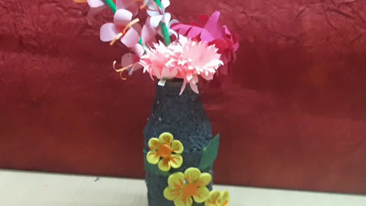 Flower pot decoration with rice|Flower vase. - YouTube