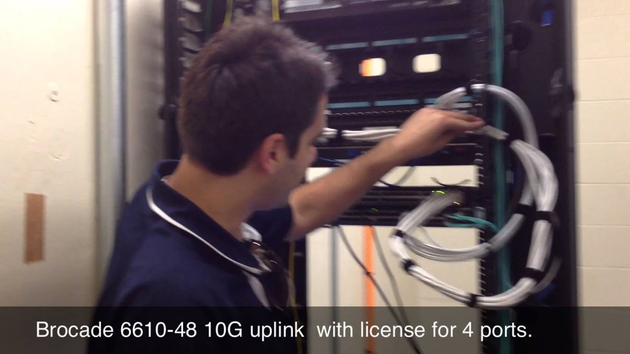 Brocade 6610-48p 1G to 10G uplink when adding license - YouTube