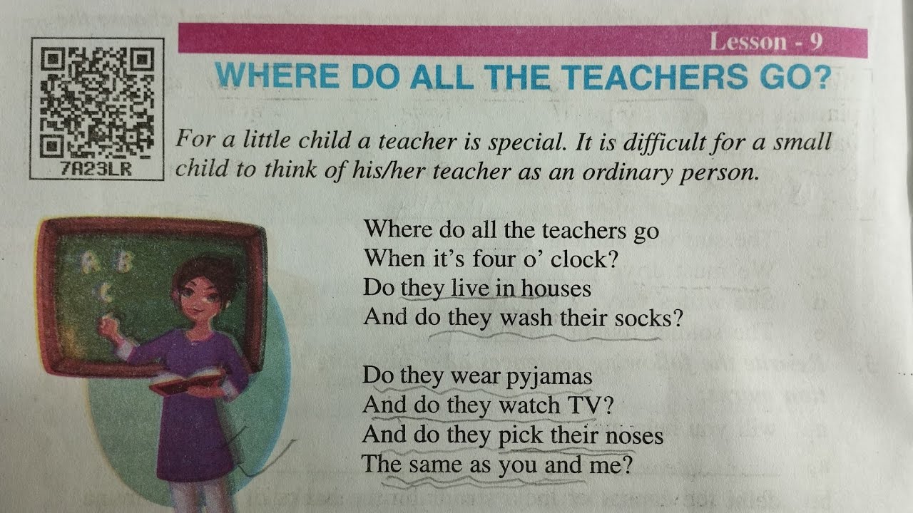 Class 8 english lesson 9 Where do all the teachers go explanation ...