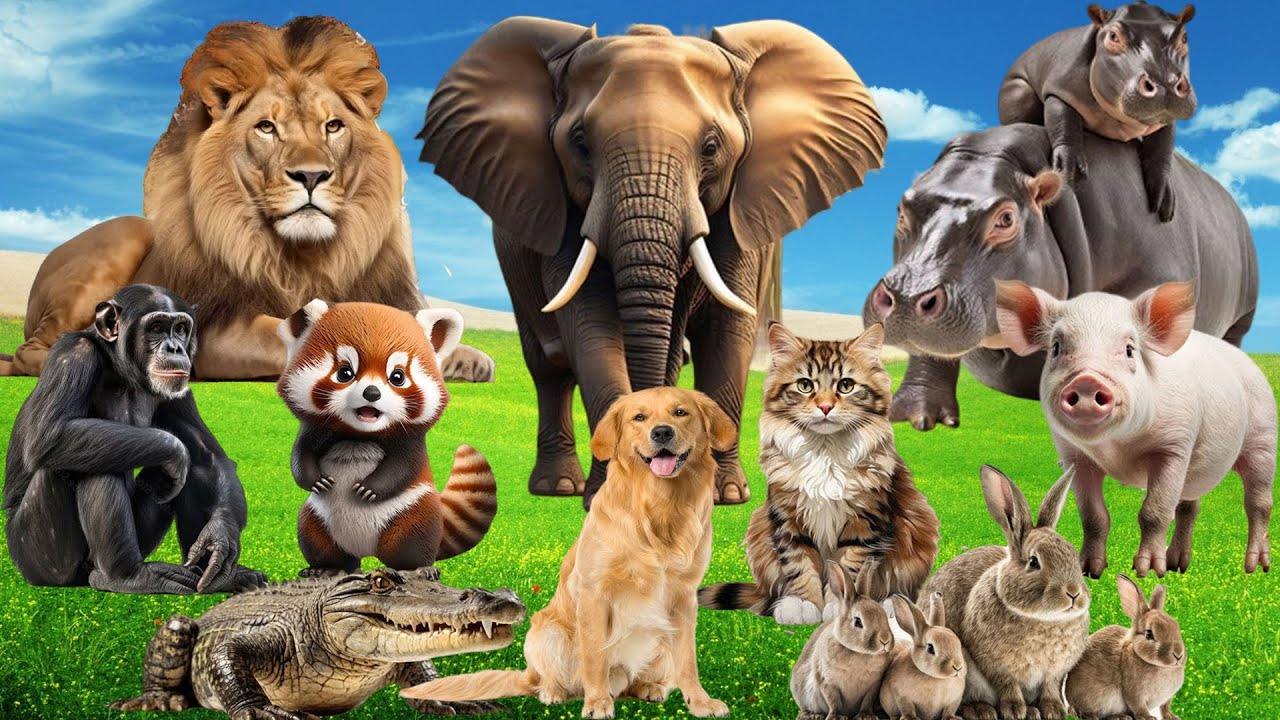 Learn About Familiar Animals: Bird, Pig, Tiger, Dog, Cat, Monkey, Sheep ...