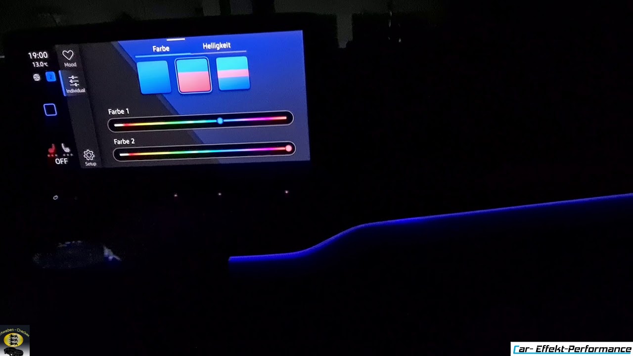 VW ID.4 Ambientebeleuchtung Review 30 Farben, Ambient lighting ...