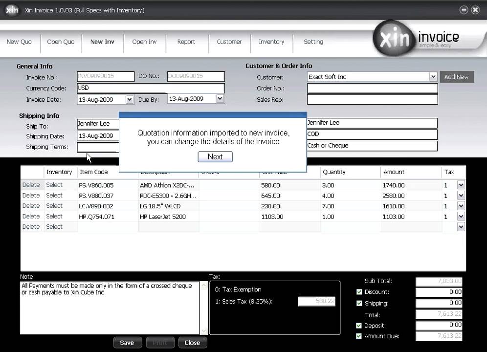 Invoice import from quotation - Free invoicing software - YouTube