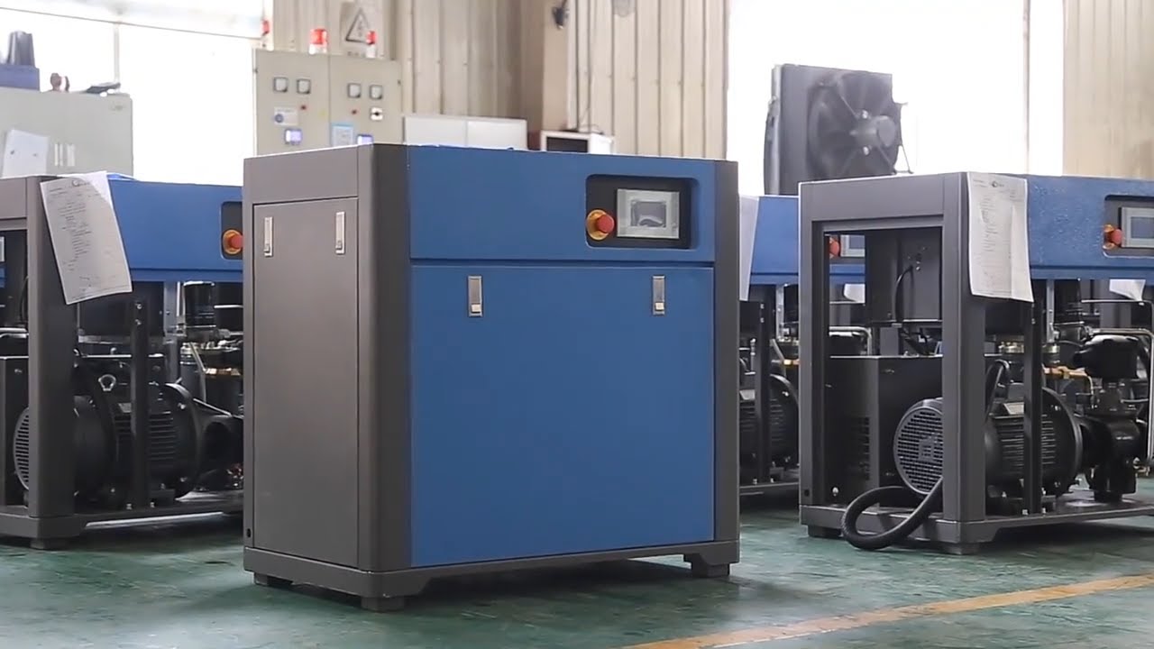 Industry Screw Air Compressor 7.5kw to 37kw Windbell - YouTube