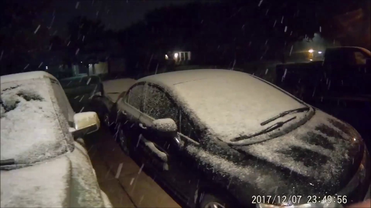 Rare Snow Storm Houston Texas 2017 - YouTube