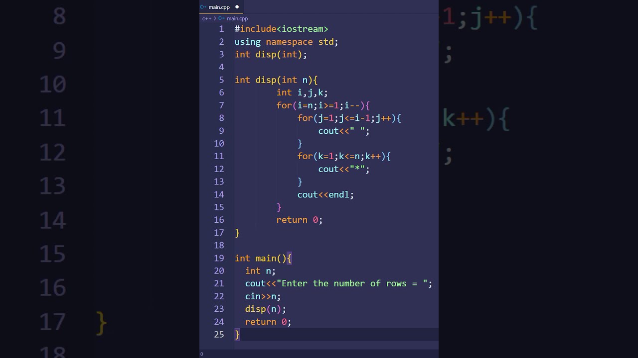 C Program To Print Rhombus Star Pattern Using Function PWOS shorts C Program To Print Rhombus Star Pattern Using Function PWOS shorts