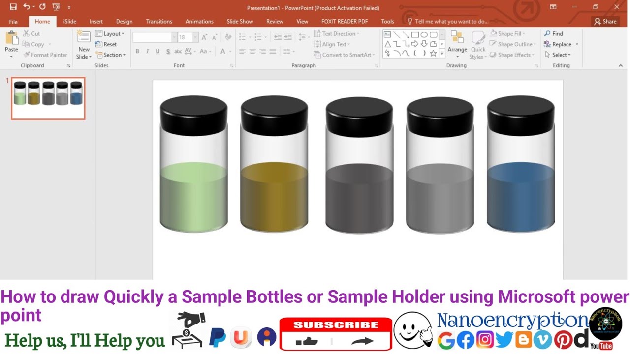 How to draw Quickly a Sample Bottles or Sample Holder using Microsoft ...
