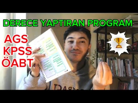DERECE YAPTIRAN DERS ÇALIŞMA PROGRAMI #ags #kpss 