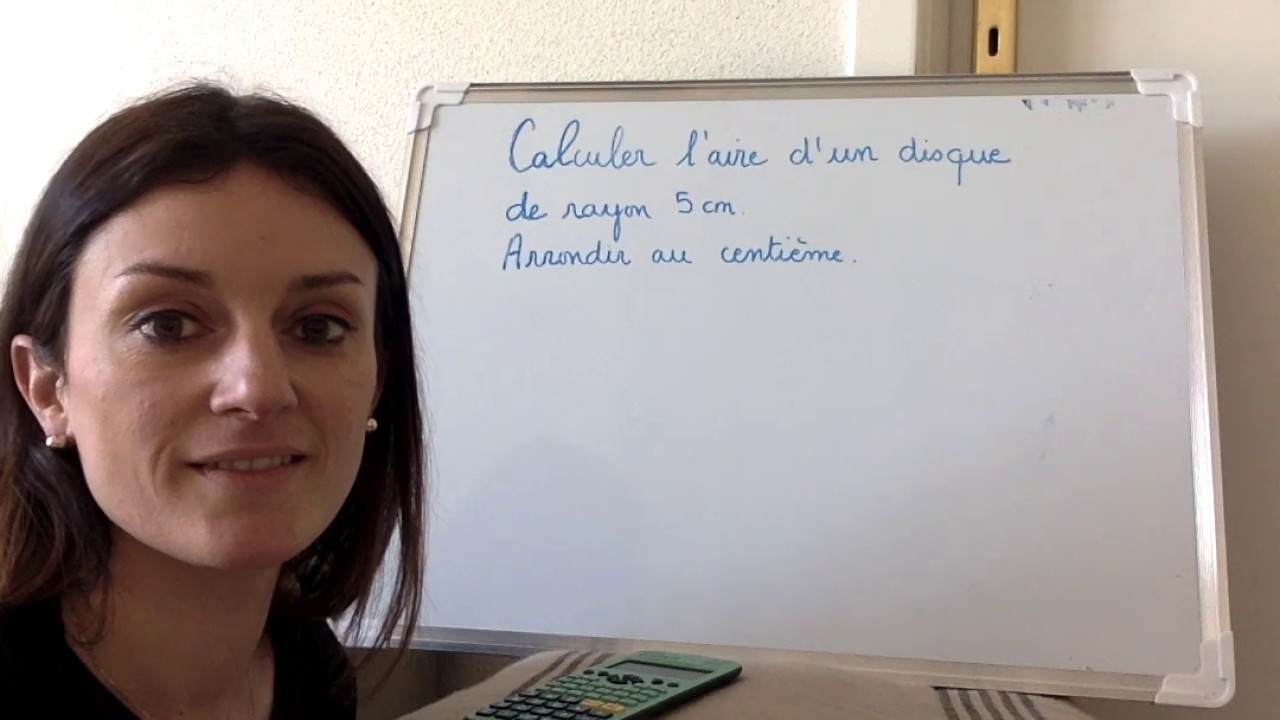 Aire d'un disque de rayon 5 cm - YouTube
