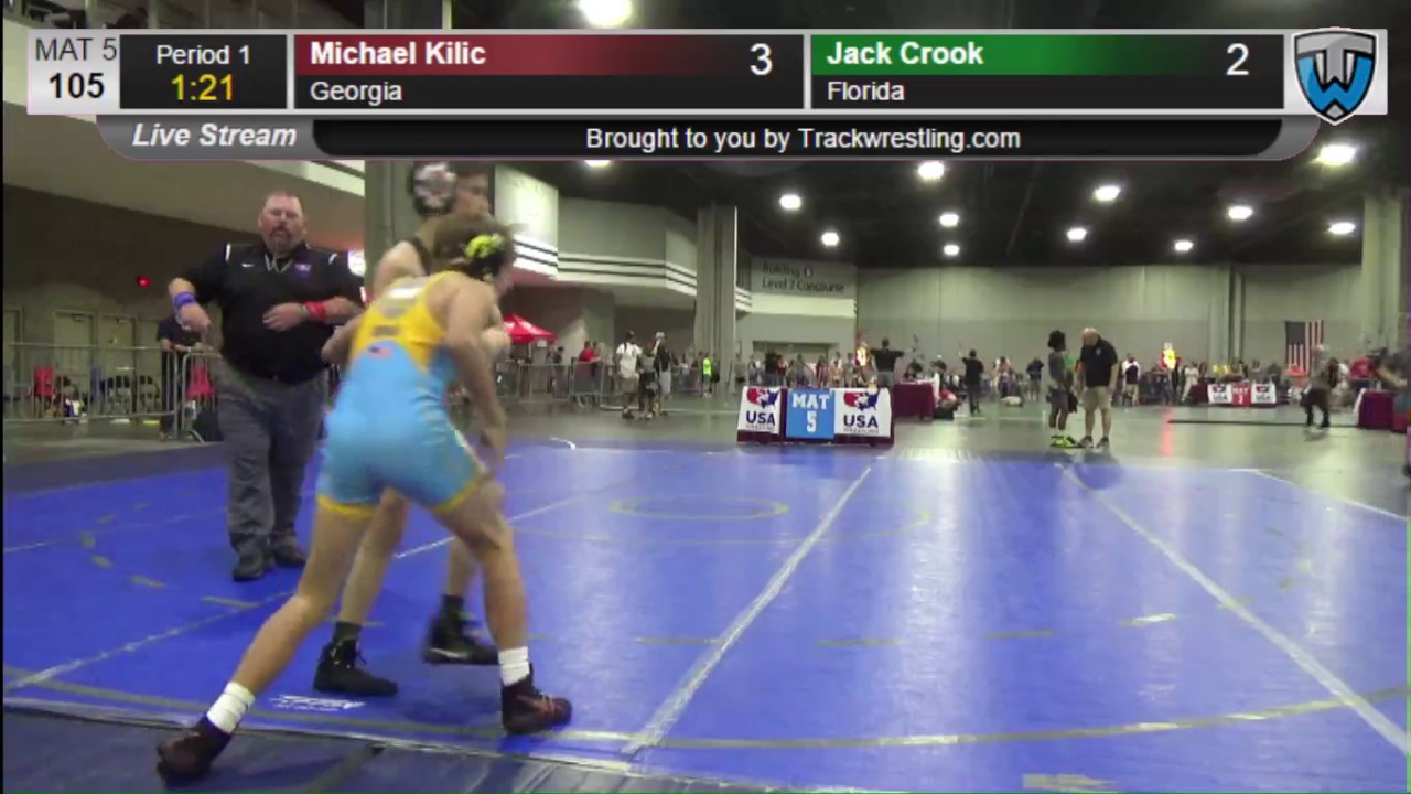 3135 Schoolboy 105 Michael Kilic Georgia vs Jack Crook Florida ...