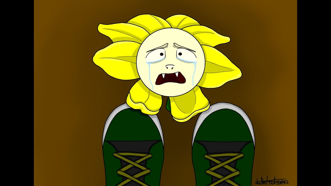 Flowery Scared of Chara (Implied) (Undertale Speedpaint) - YouTube