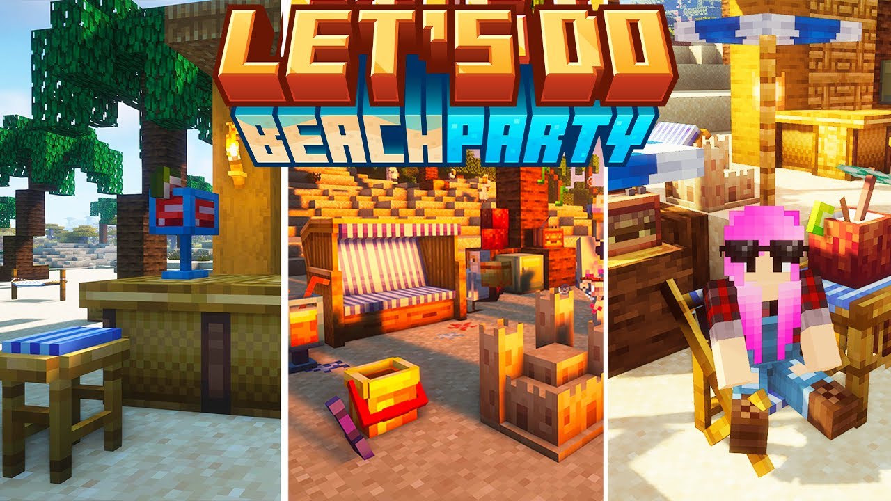 [LET'S DO] BEACHPARTY: NOVA ATUALIZAÇÃO DA PRAIA DO MINECRAFT 1.20.1 ...
