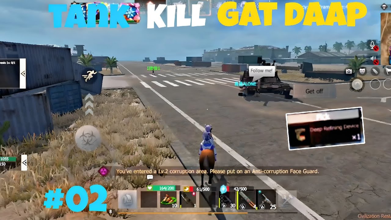 DESTROY TANK GAT DEEP LAST LSLAND FO SURVIVAL GAMEPLAY #2 - YouTube