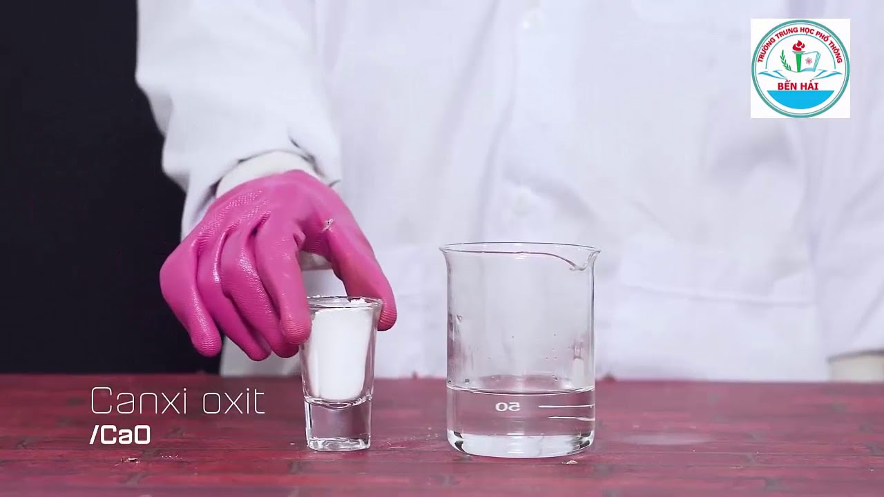 CaO tác dụng HCl - YouTube