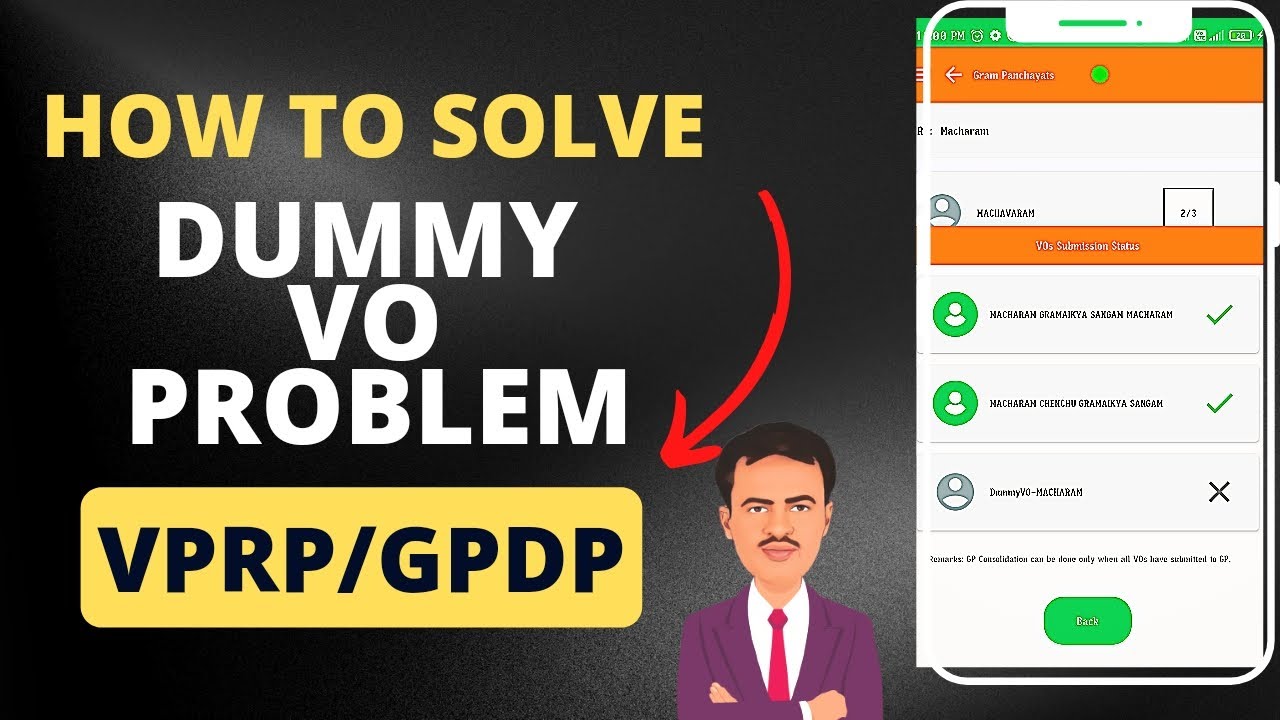 How to solve dummy VO problem on VPRP/GPDP in NRLM 2023? |Dummy VO @TeluguHelp #nrlm - YouTube