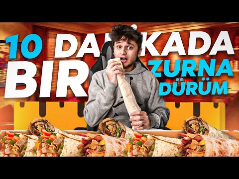 10 DAKİKADA 1 METRE ZURNA DÜRÜM YEMEK!