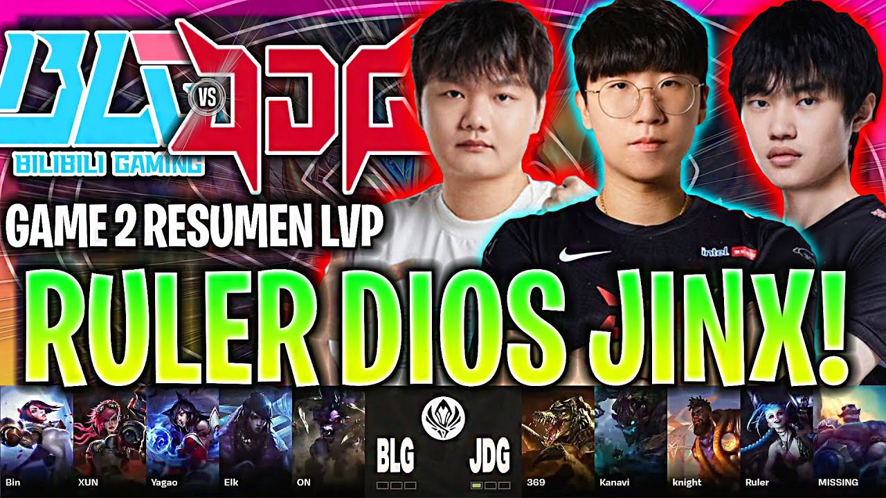 RULER DESTROZA CON SU JINX EN EL MSI! | JDG vs BLG GAME 2 MSI BRACKET STAGE 2023 LVP ESPAÑOL ...