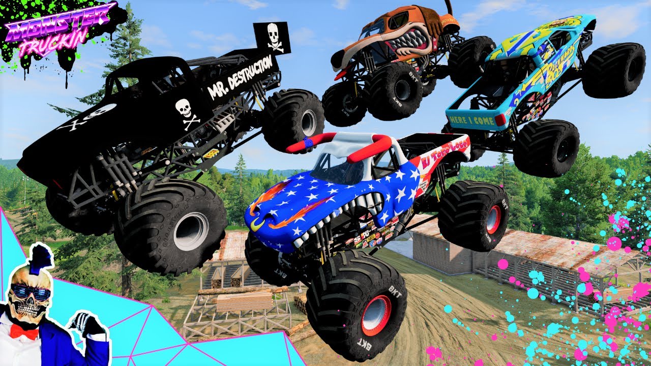 Monster Truck Mud Battle #32 | BeamNG Drive | Mace Mace Tv - YouTube