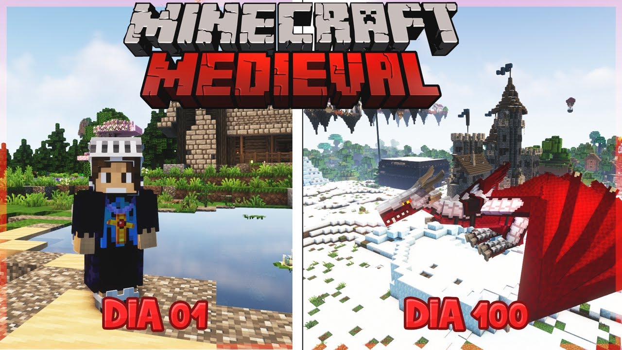 SOBREVIVI 100 DIAS NO MINECRAFT MEDIEVAL - O FILME - YouTube