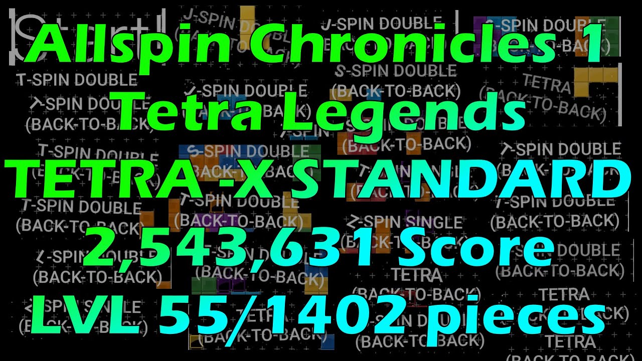 Tetra Legends "TETRA-X STANDARD" *PB* 2,543,631 (The Allspin Chronicles, Volume 1) - YouTube