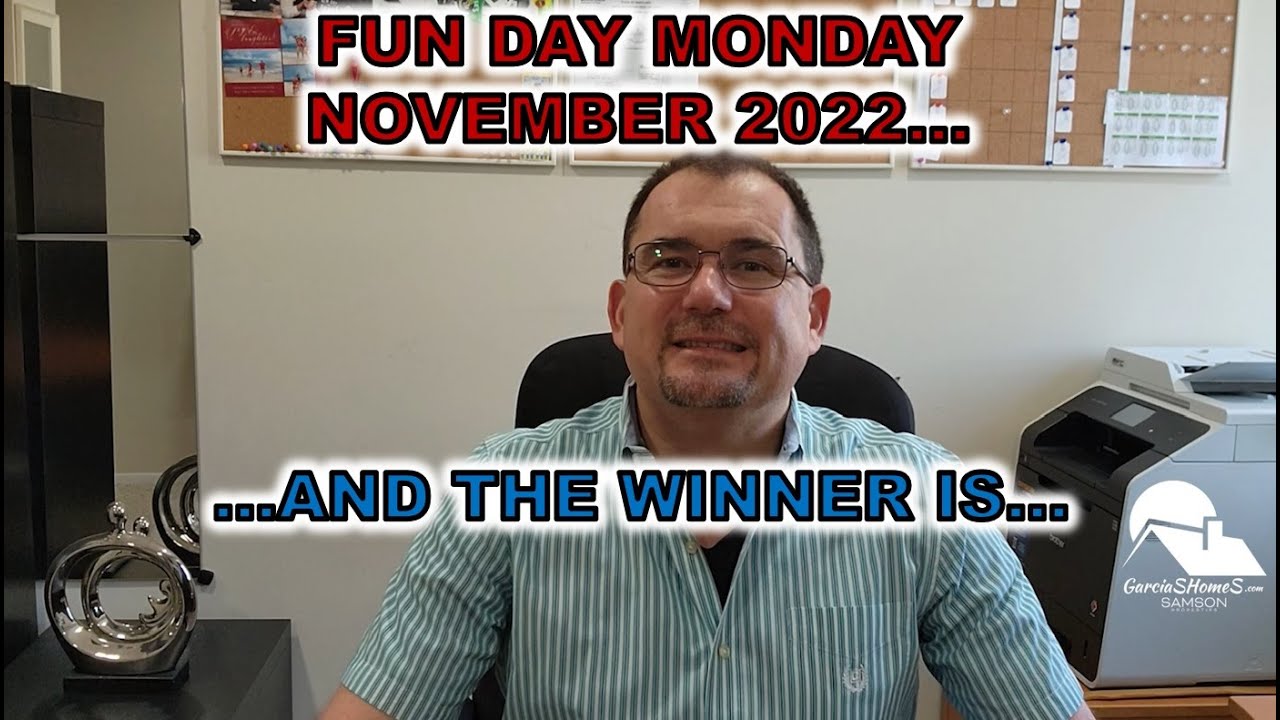 Fun Day Monday Winner Announcement – November 2022 - YouTube