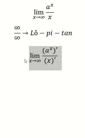 Toán Cao Cấp Đại Học - L'Hospital (Lô-pi-tan) - lim (x→∞)⁡ a^x/x - YouTube