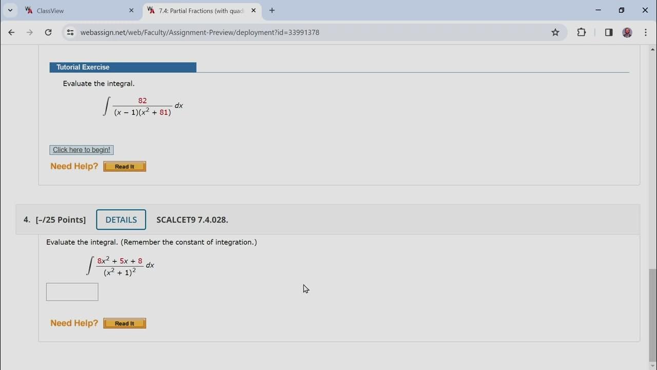 7.4b WebAssign Discussion - YouTube