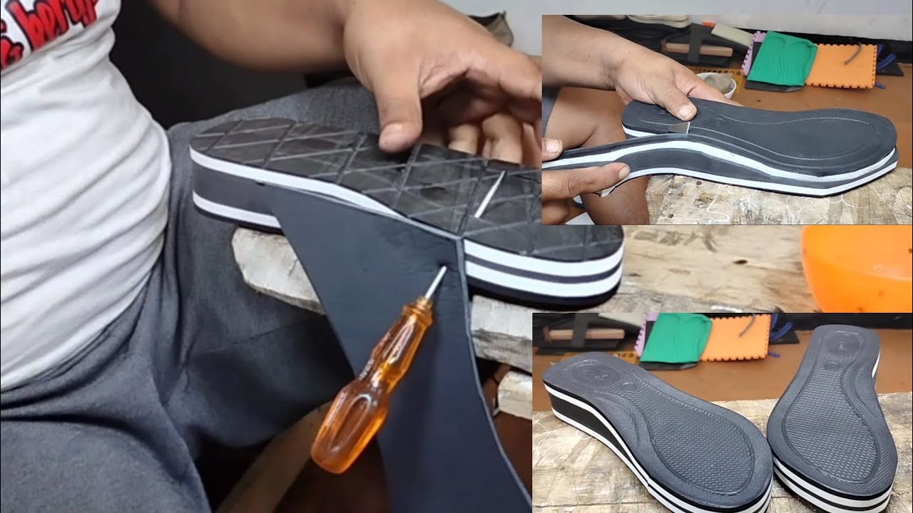 The process of making women's sandals - YouTube