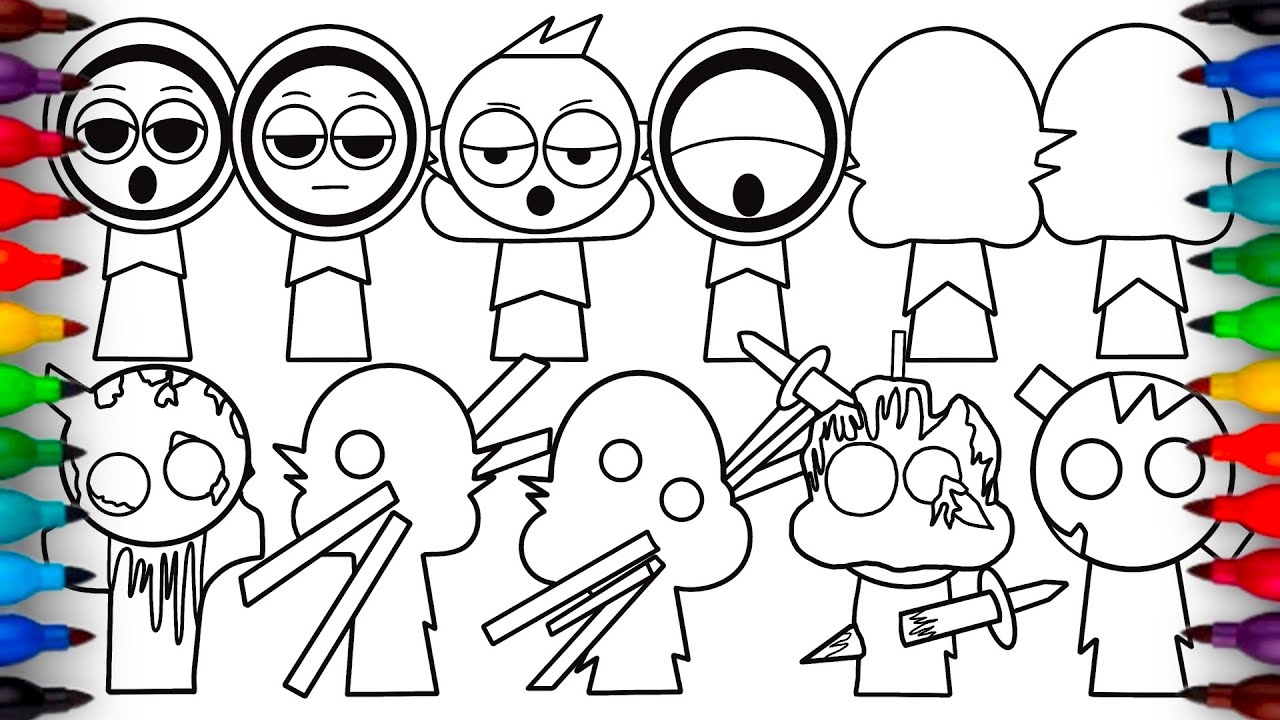 Incredibox Sprunki Coloring New Pages | How to COLOR JEVIN Sprunki ...