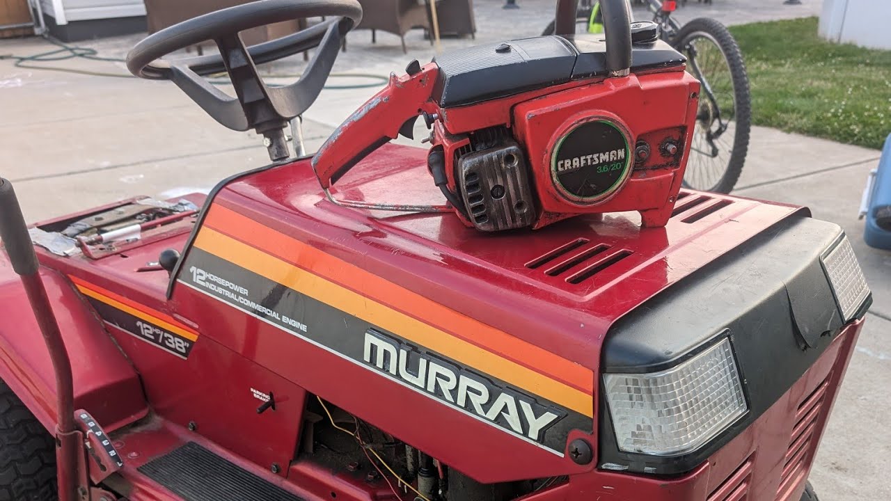 Murray 12hp/38" riding mower - YouTube