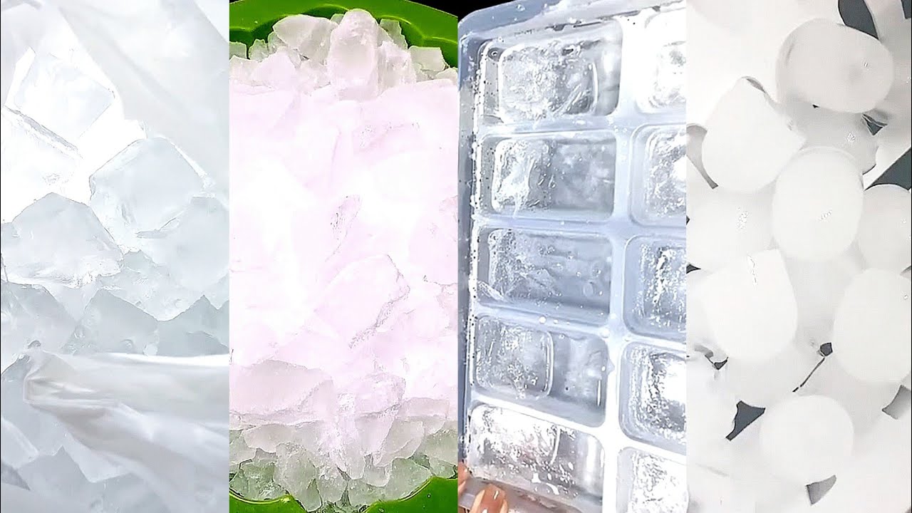 ASMR HARD ICE EATING / CRUSHED ICE / THIN ICE / CLEAR ICE / FREEZER ...