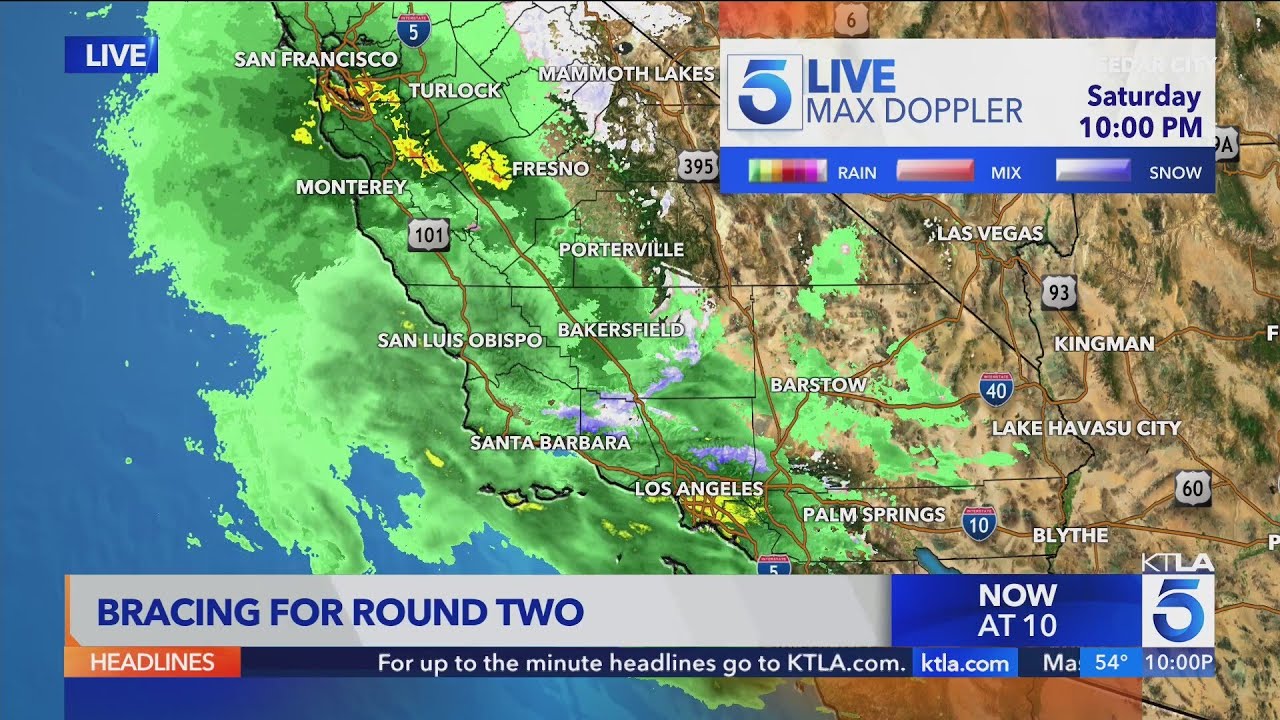 Rain begins to fall as atmospheric river makes it way into Southern ...