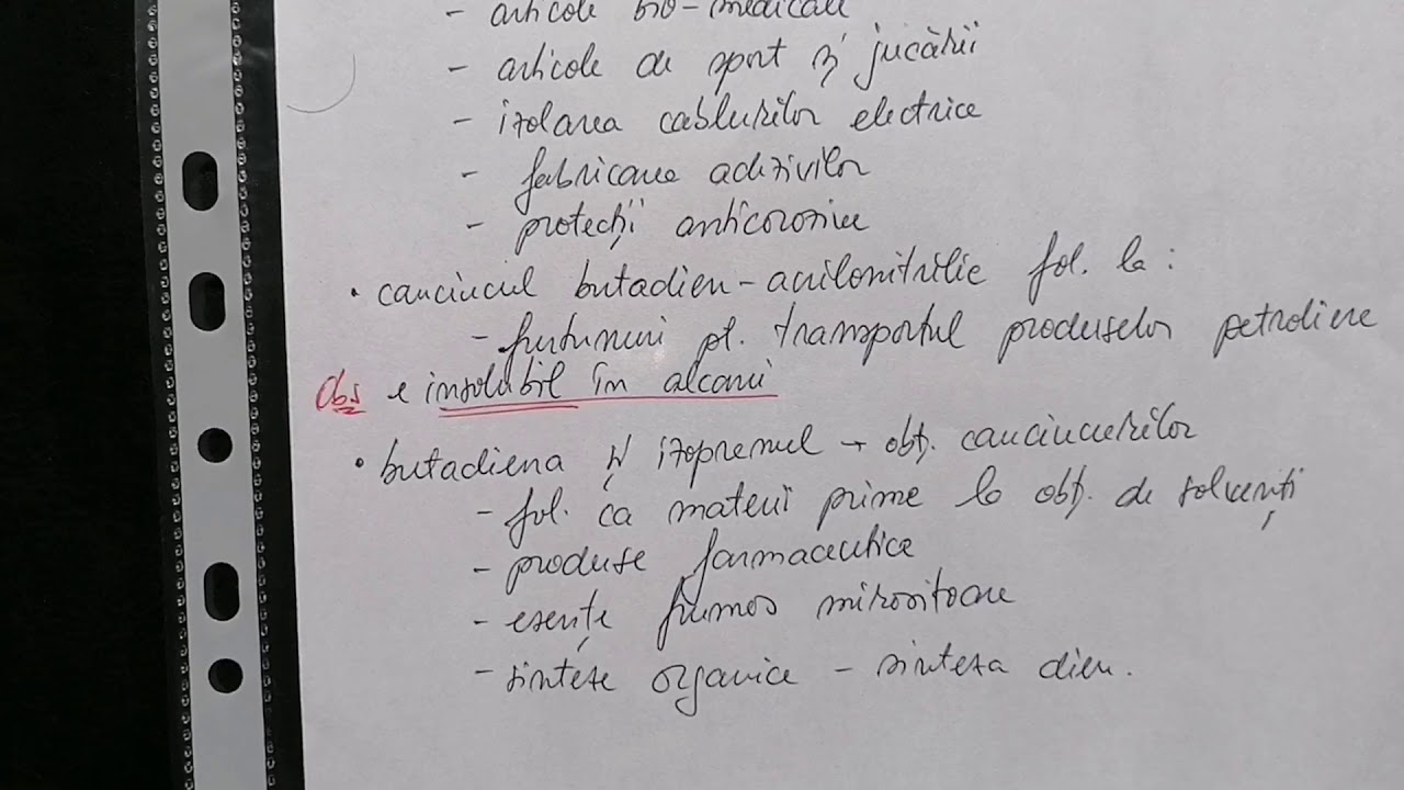 Admitere medicina - chimie organica - Alcadiene - part 12 - utiluzari ...
