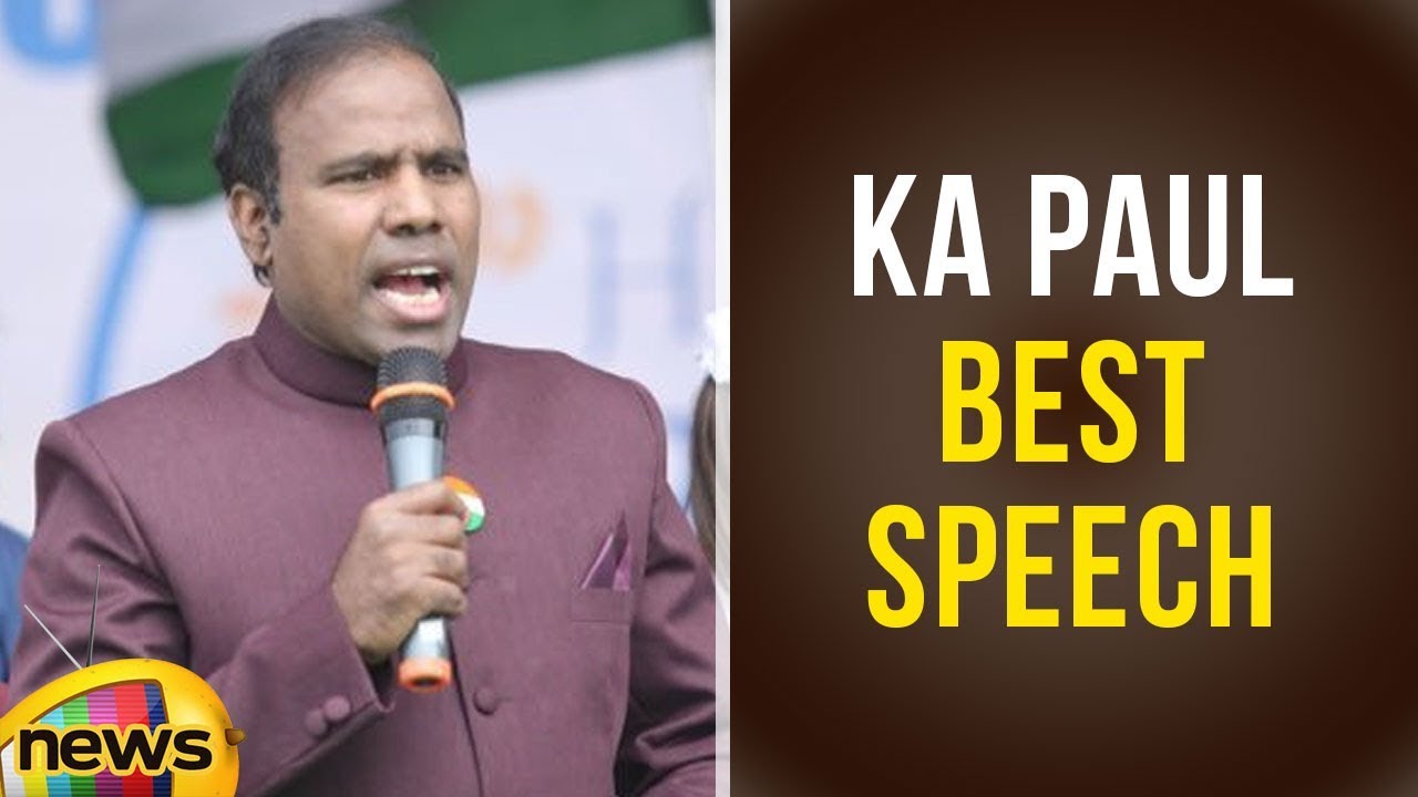 KA Paul Best Speech | KA Paul Latest Press Meet | AP Elections 2019 ...