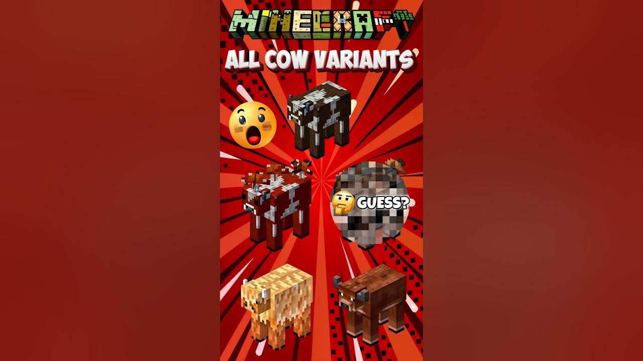 All Cow Variants In Minecraft 😲 #shorts - YouTube