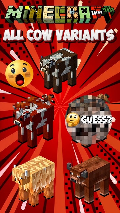 All Cow Variants In Minecraft 😲 #shorts - YouTube