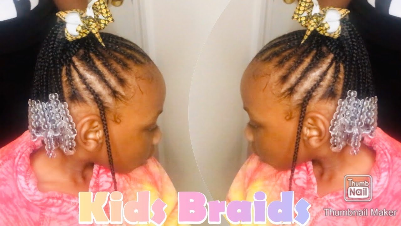 Kid Friendly braided ponytail | Natural Hair - YouTube