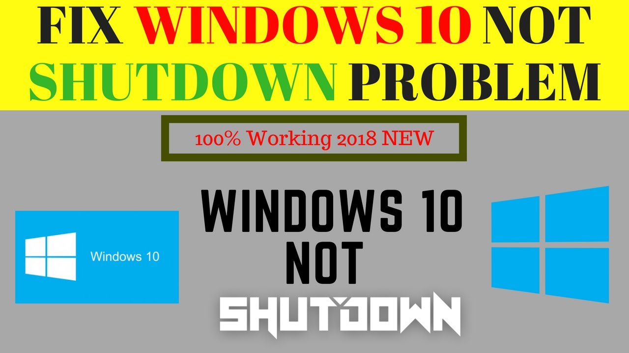 How To Fix windows 10 shutdown problem | windows 10 shuttdown Issues ...