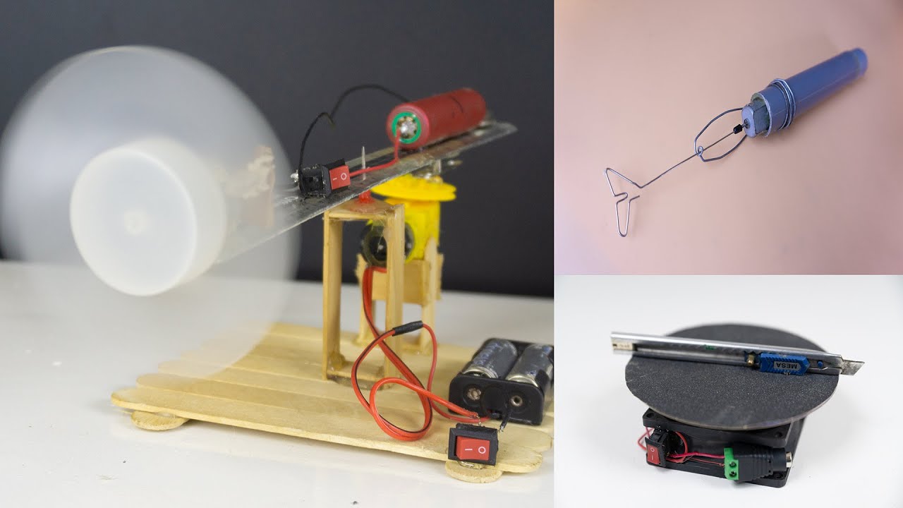 3 Simple ideas you can do with dc motor - YouTube